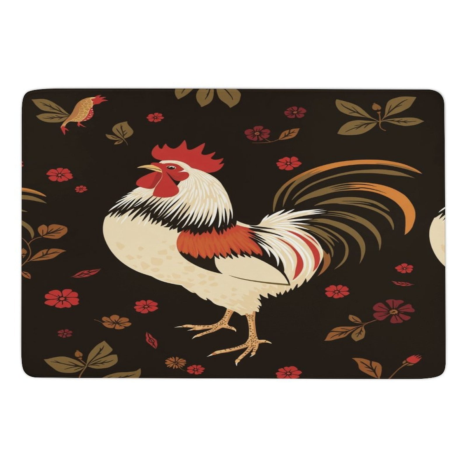 Farm Retro Male Rooster Doormat Non-slip Kitchen Mat Carpet Living Room ...