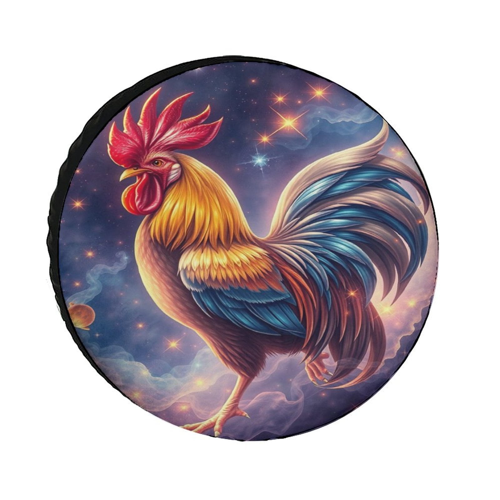 Farm Retro Male Rooster Spare Tire Cover Dust-Proof Wheel Tire Cover ...