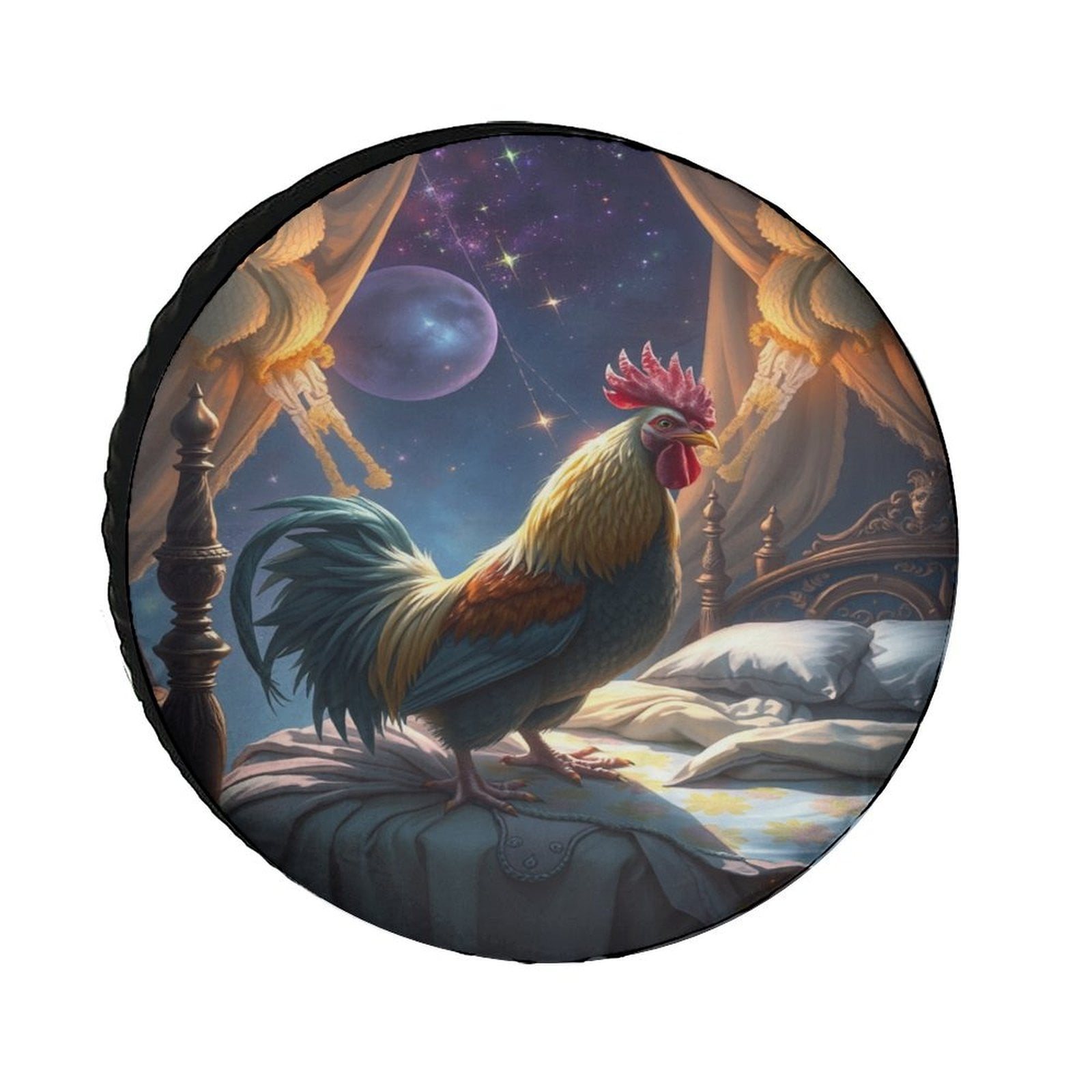 Farm Retro Male Rooster Spare Tire Cover Universal Wheel Tire ...
