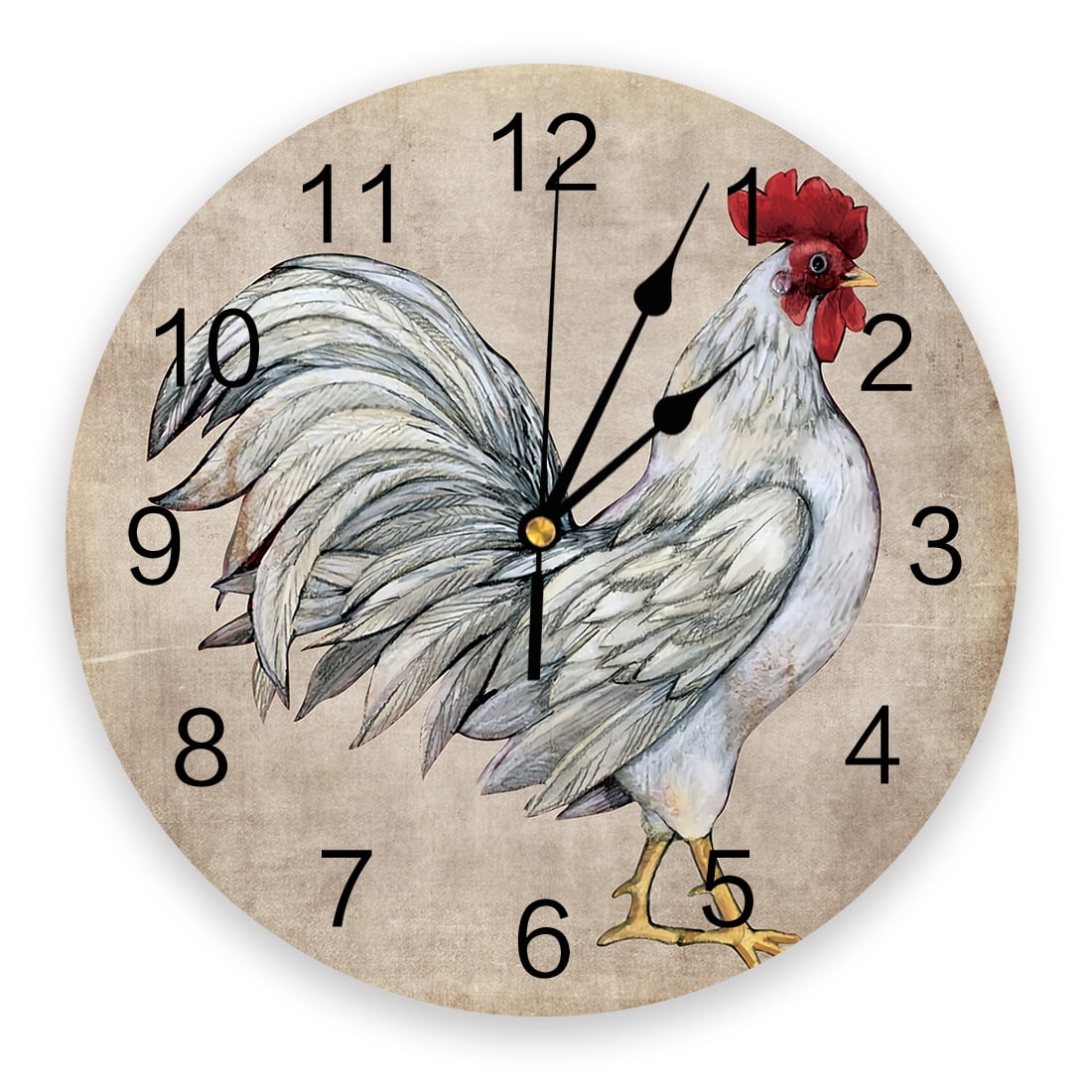 Farm Retro PVC Wall Clock Living Room ration Wall Clock Modern Design ...