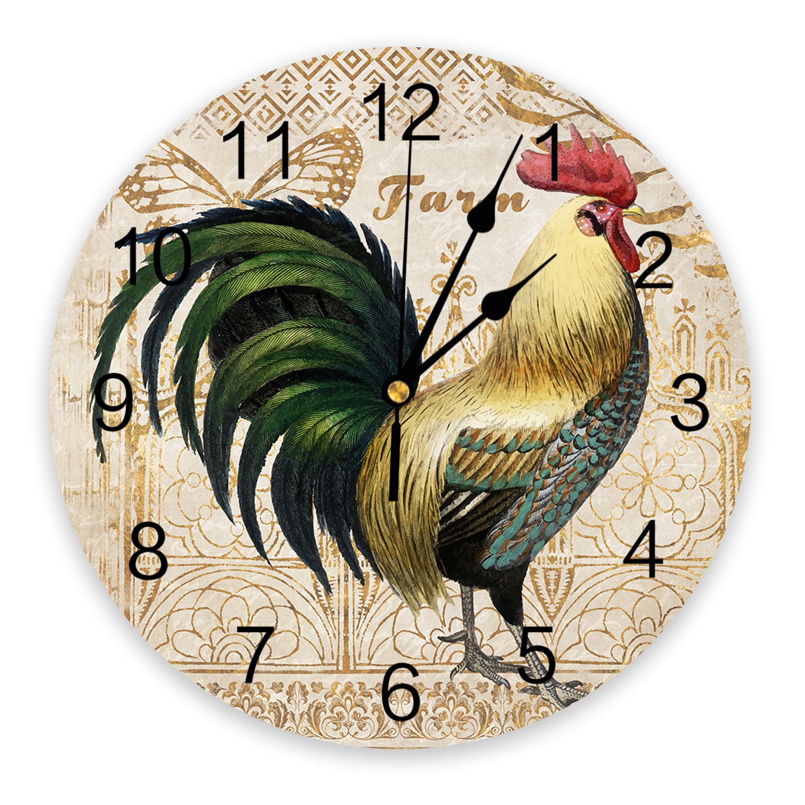 Farm Retro PVC Wall Clock Living Room ration Wall Clock Modern Design ...
