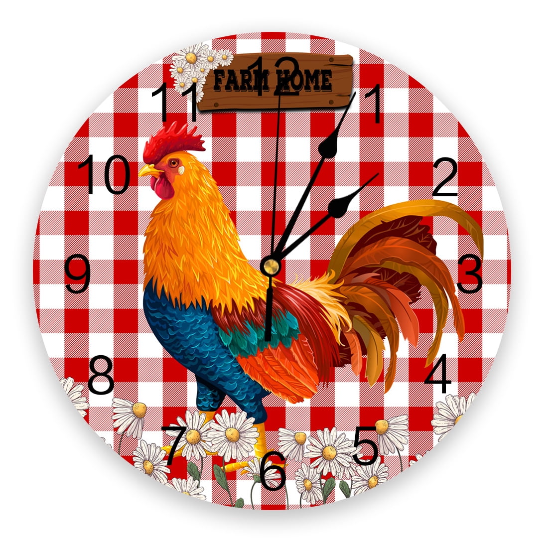 Farm Retro PVC Wall Clock Living Room ration Wall Clock Modern Design ...