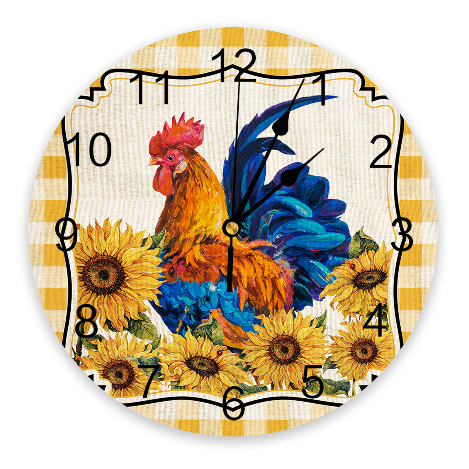 Farm Retro PVC Wall Clock Living Room ration Wall Clock Modern Design ...