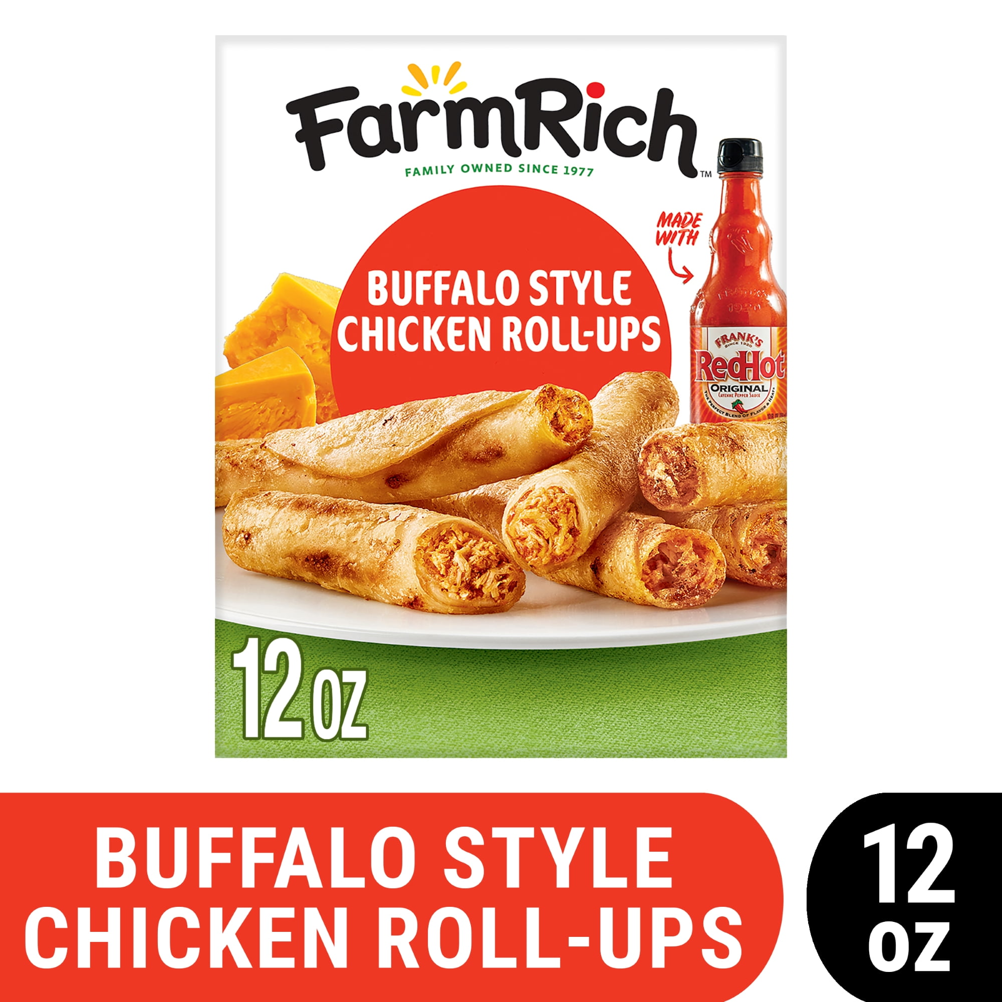 Farm Rich Buffalo Chicken Rollups, 12oz Box (Frozen Snacks and ...