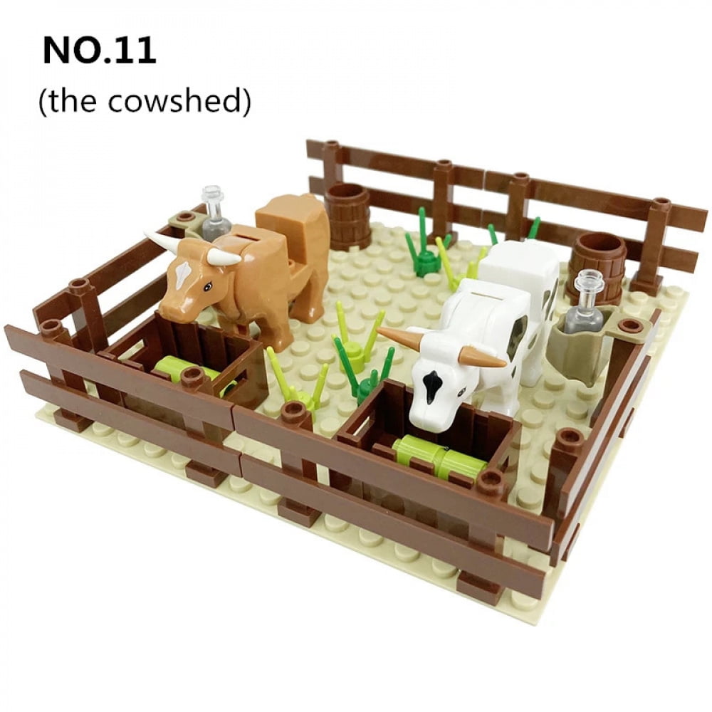 Farm Scene Series Radish Field Corn Field Pigsty Cowshed Assembling ...