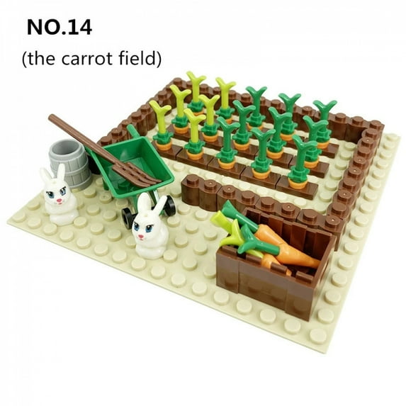 Farm Scene Series Radish Field Corn Field Pigsty Cowshed Assembling ...
