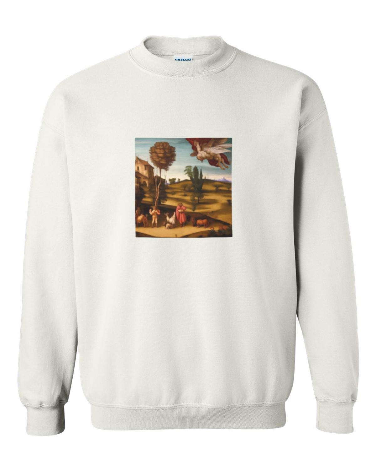 Farm Scene With Tractor Field And Blue Sky Country Inspired Graphic ...