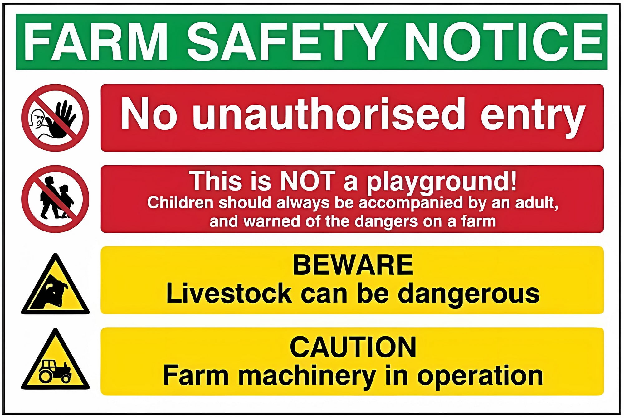 Farm Security Notice Sign - 12×8 Inches, Site Security Metal Sign ...