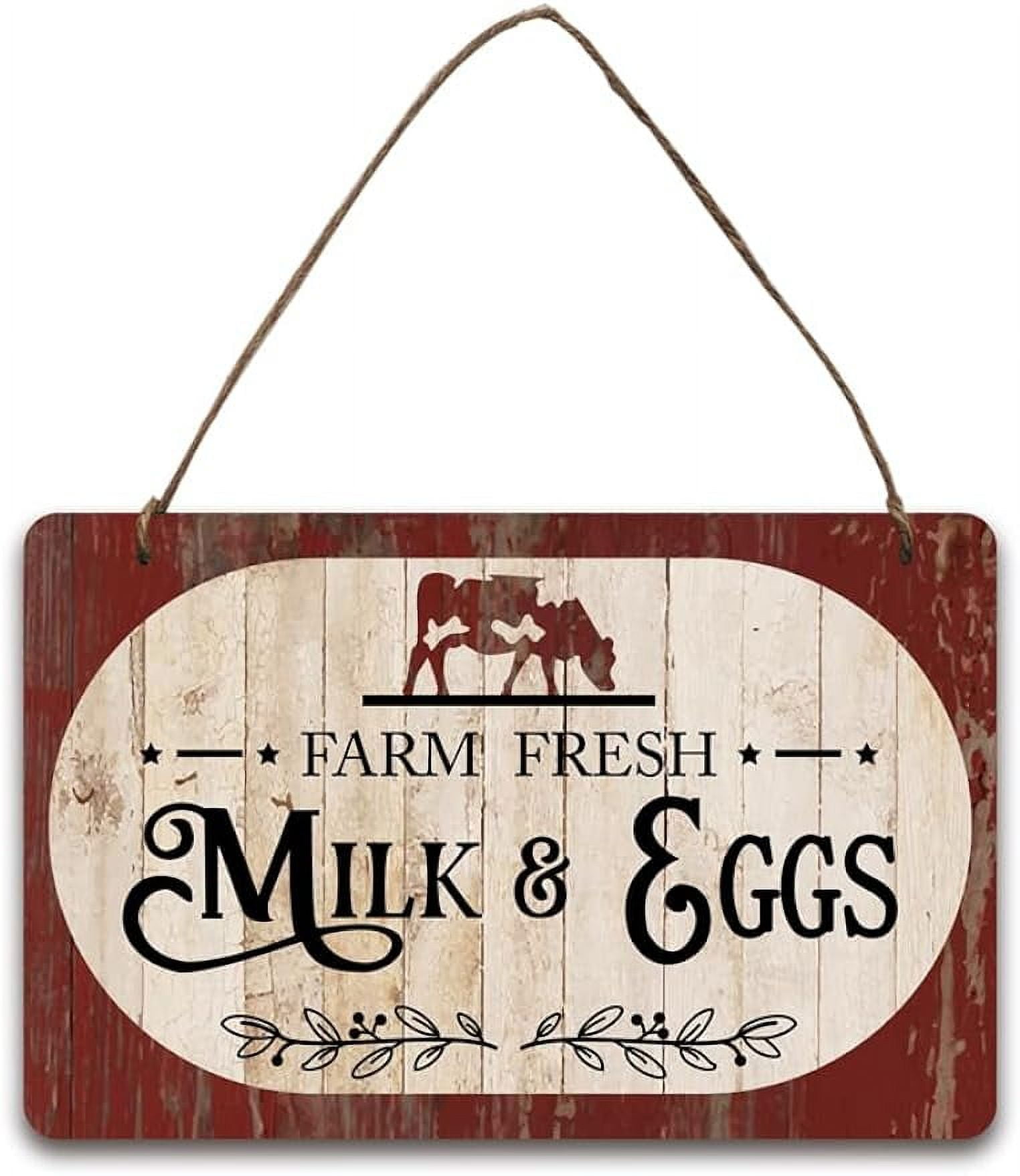 Farm Sign Decoration Wooden Farnhouse Hanging Sign Rustic Wood Wall Art ...