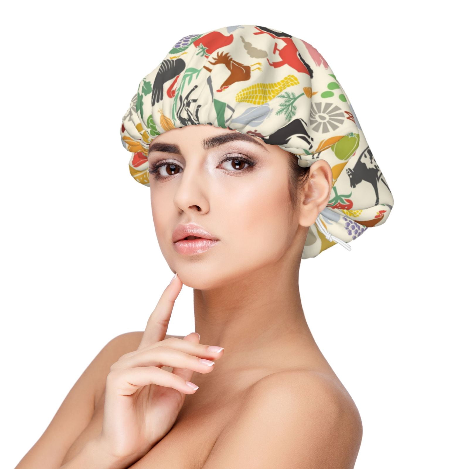 Farm Silk Bonnet for Sleeping Women Men, Adjustable Elastic Satin ...