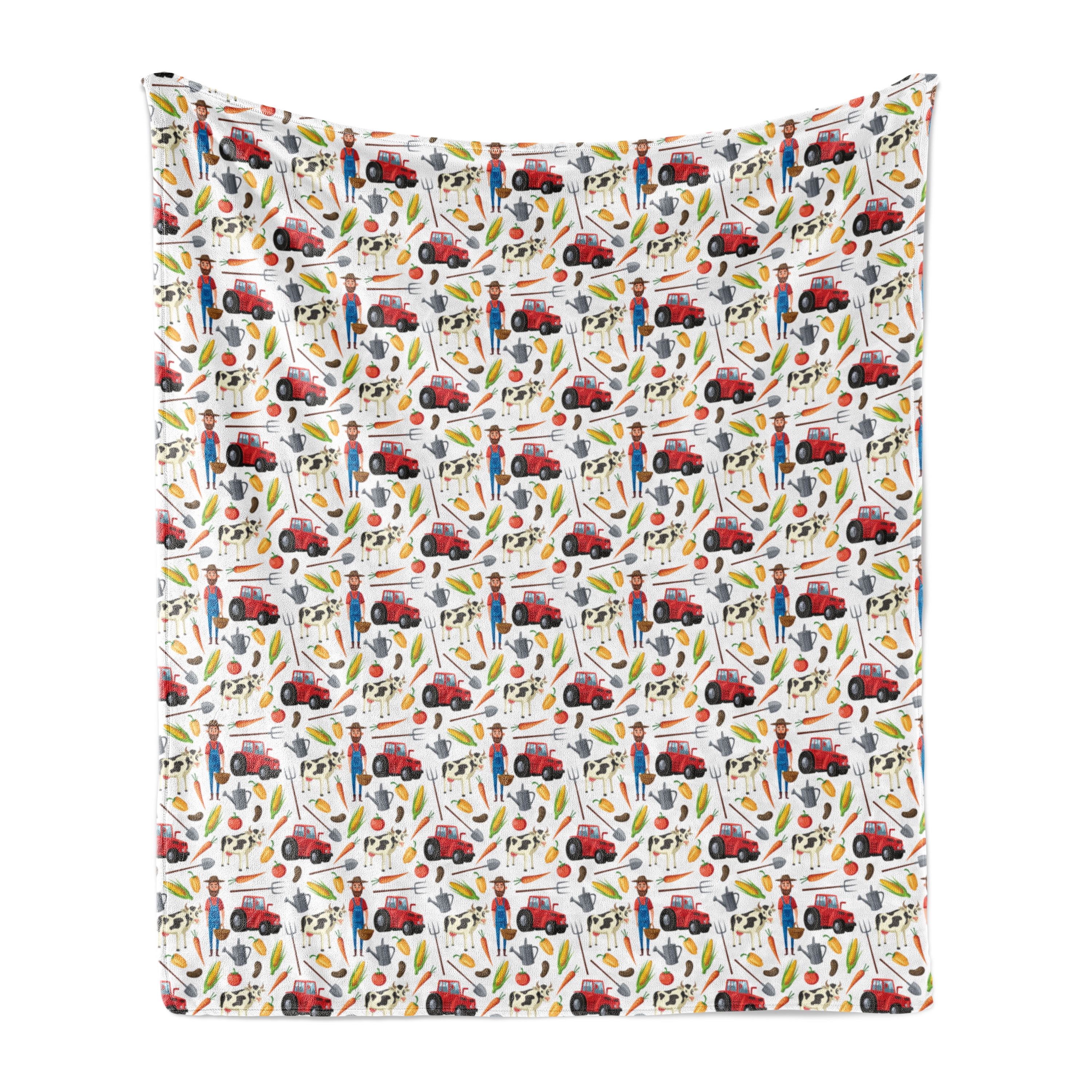 Farm Soft Flannel Fleece Throw Blanket, Gardener Agriculture Tractor ...