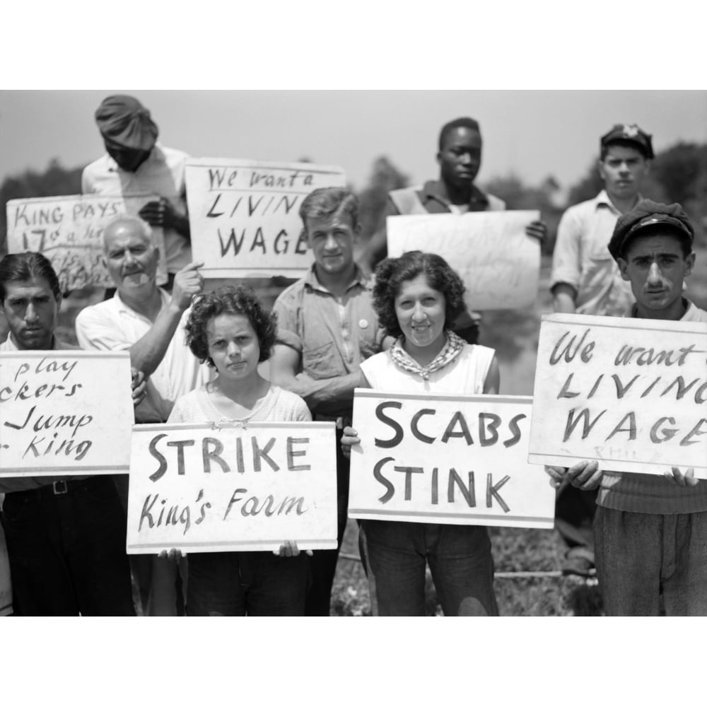 Farm Strike 1938. Nthe Picket Line At The King Farm Strike In ...
