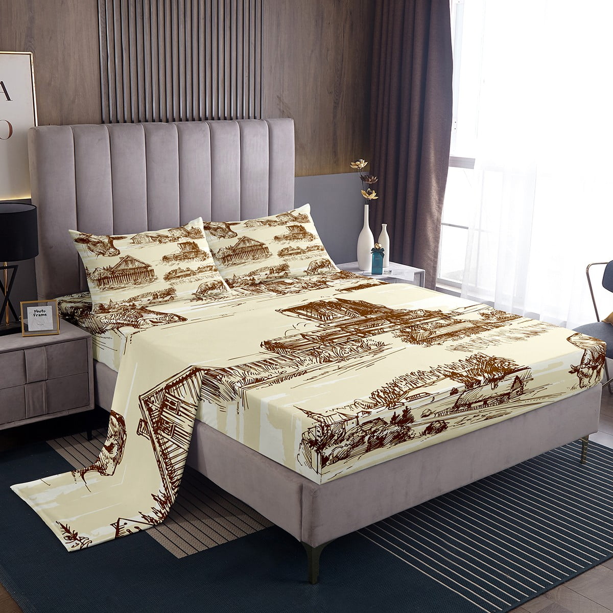 Farm Style Sheets Twin Size Autumn Harvest Bed Sheets Set for Kids ...