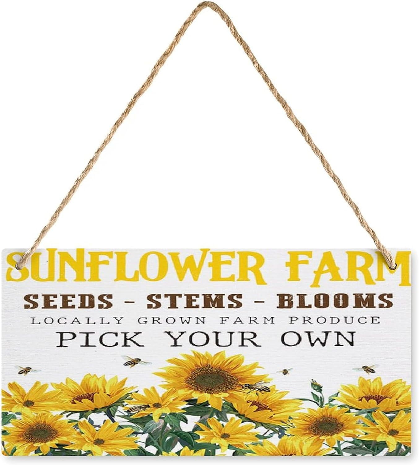 Farm Sunflower Wood Sign Sunflower Farm Market Hanging Rustic Family ...