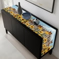 Farm Sunflowers Fence Table Runner 90 Inches Long,Kitchen Dining ...