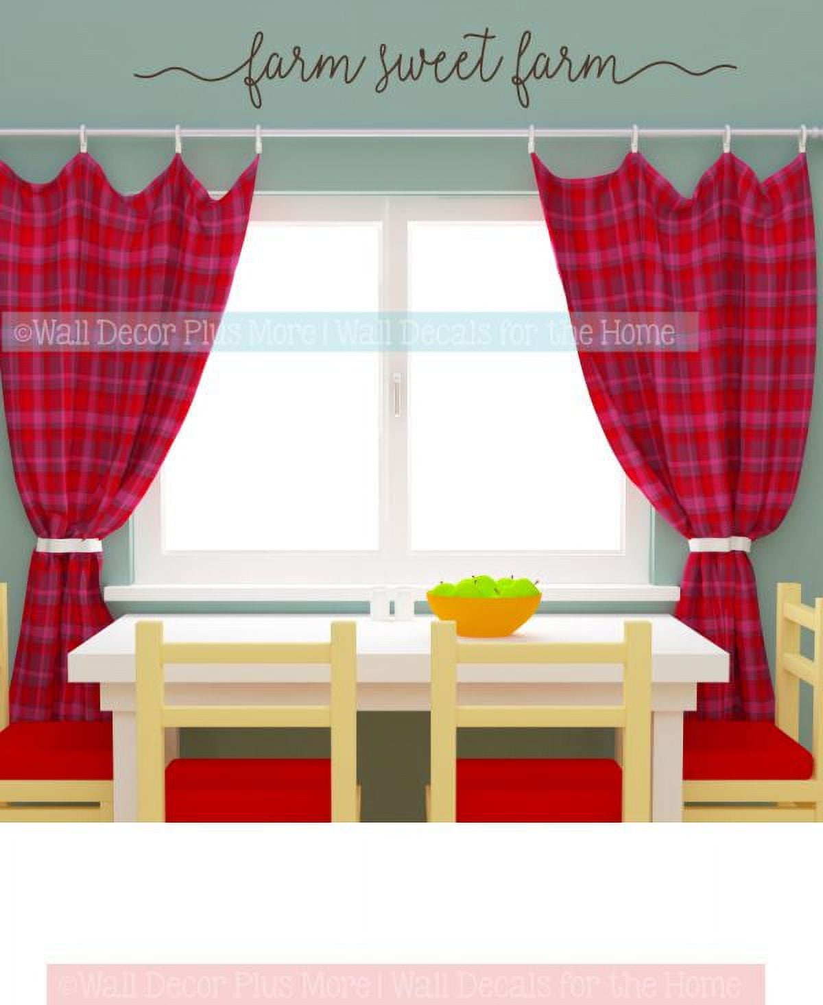 Farm Sweet Farm Cursive Words Wall Decal Farmhouse Decor Kitchen Art ...