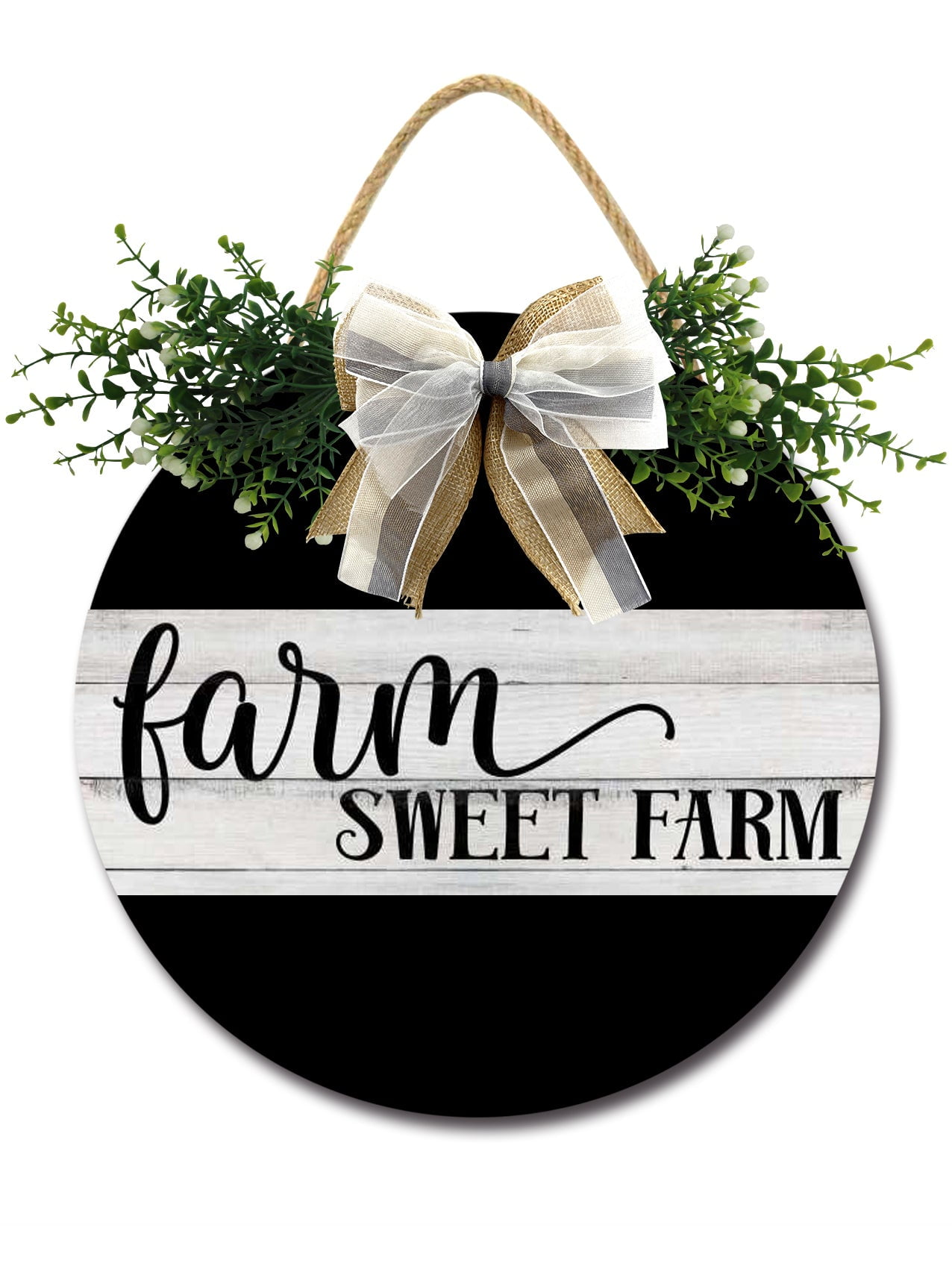 Farm Sweet Farm Sign Farmhouse Wood Sign Front Porch Decor Rustic ...