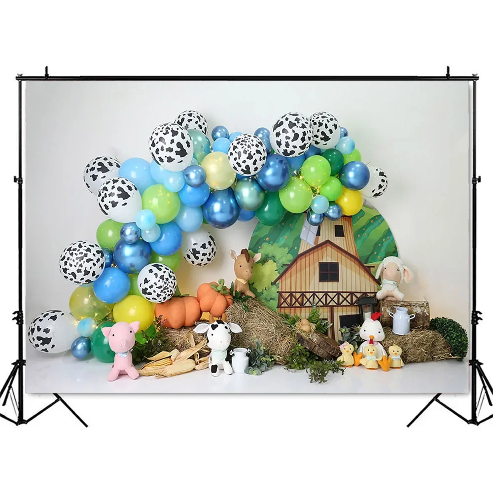 Farm Theme Background for Photography Barn Cake Smash Portrait Backdrop ...