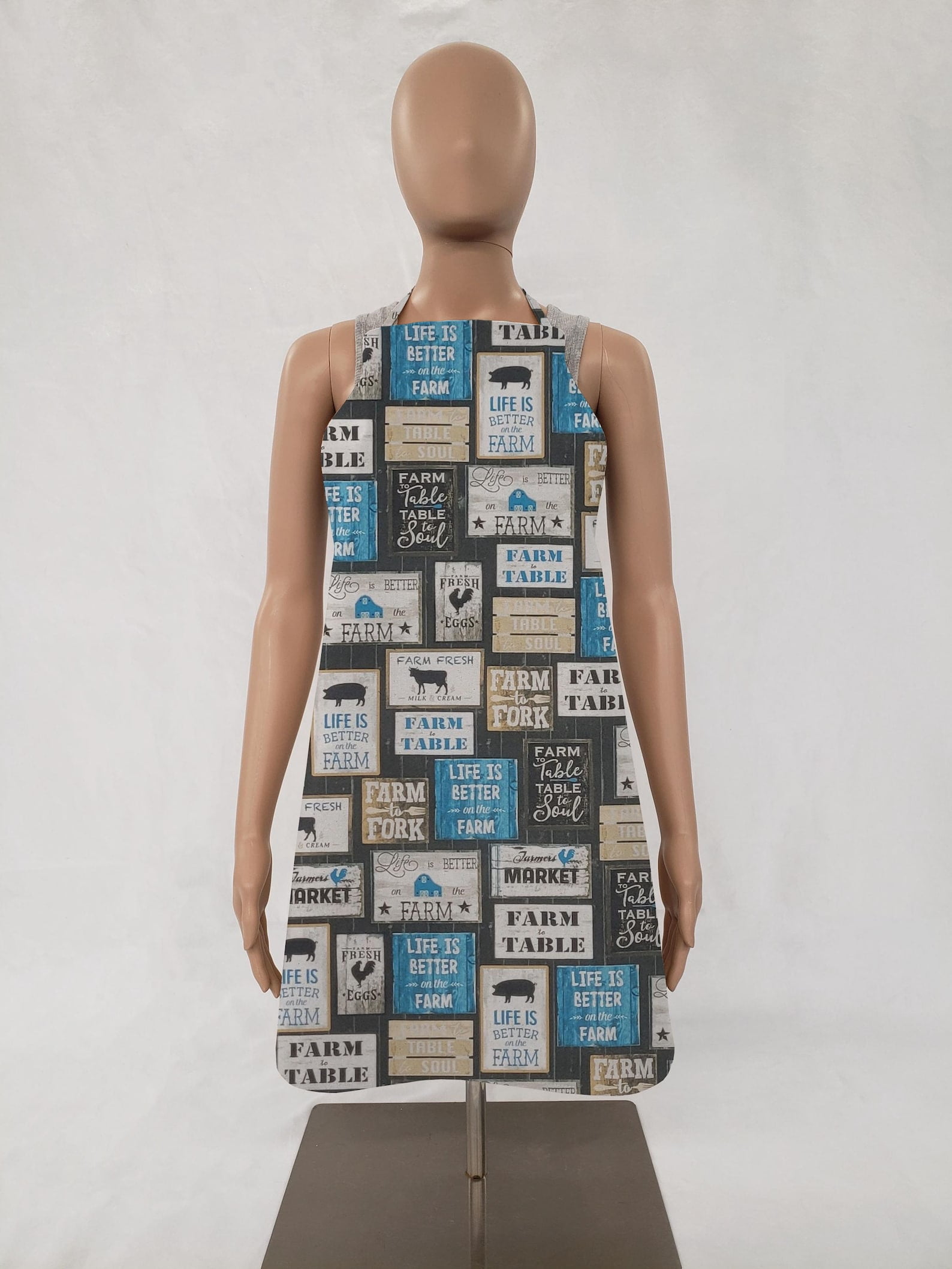 Farm To Table Bib Apron by Penny's Needful Things (Blue) - Walmart.com
