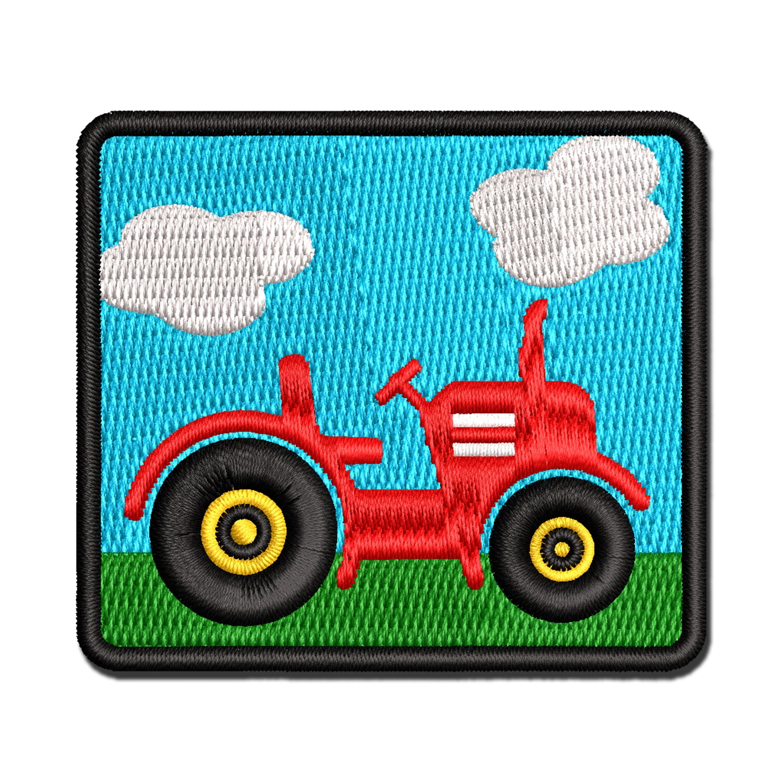 Farm Tractor Applique Multi-Color Embroidered Hook & Loop Patch - 2.0 ...