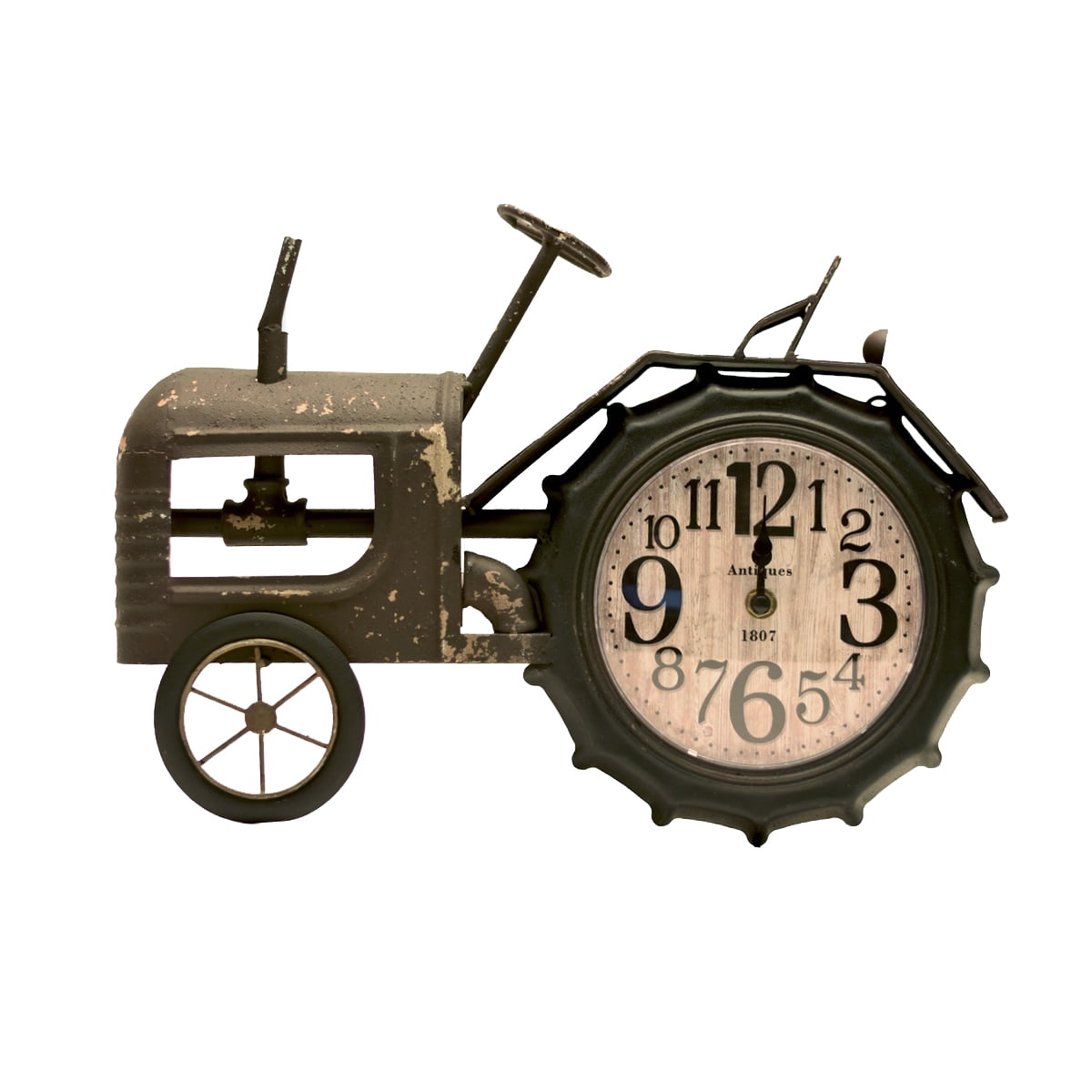 Farm Tractor Battery Operated Wall Clock Rustic Farmhouse Kitchen ...