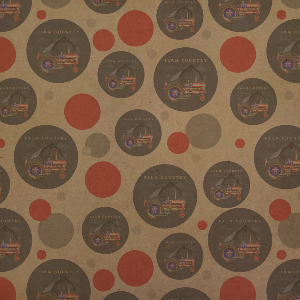 Farm Tractor Country USA American Flag Barn Farming Premium Kraft Gift ...