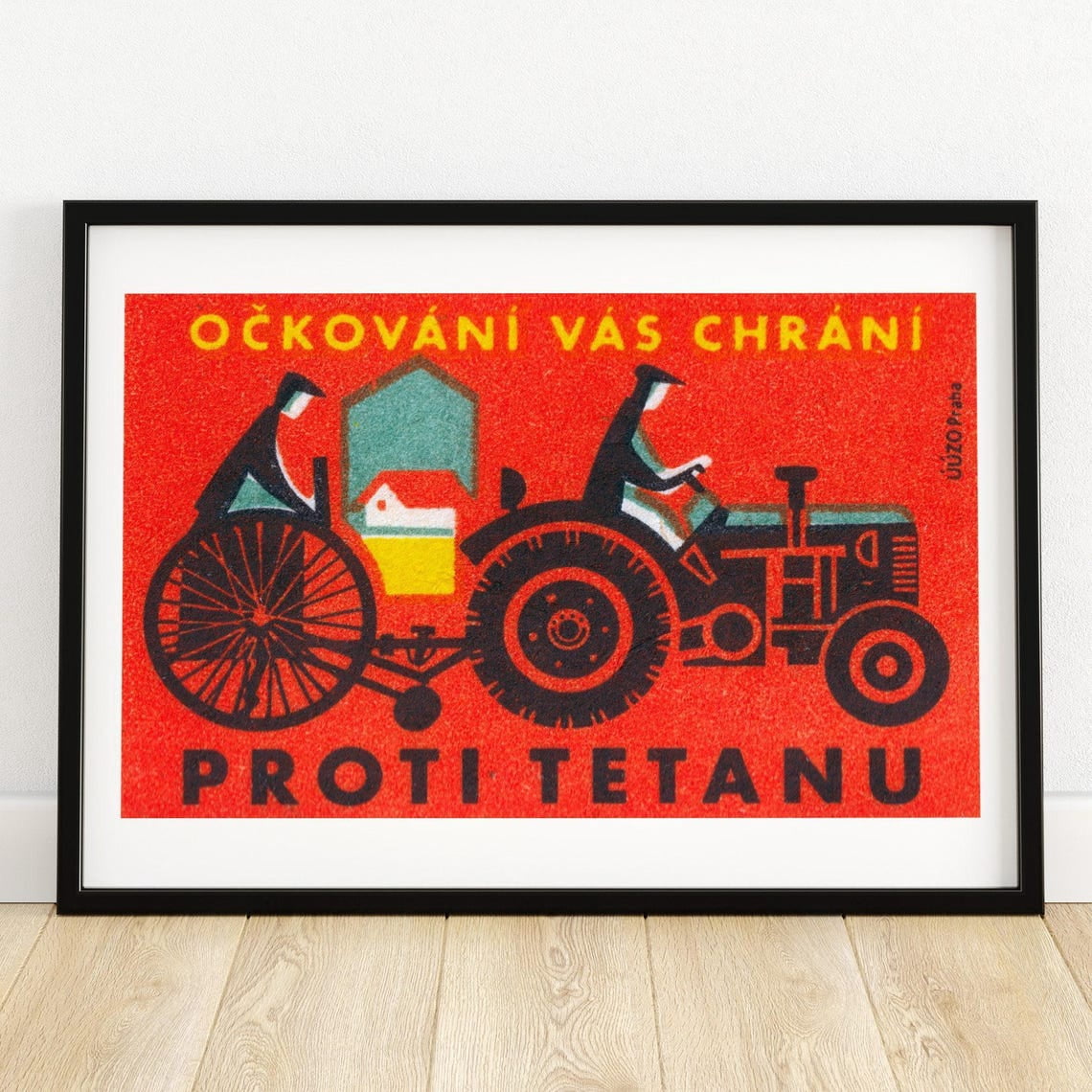 Farm Tractor - Matchbox Print - Czech Wall Art - Vintage Czech Art ...