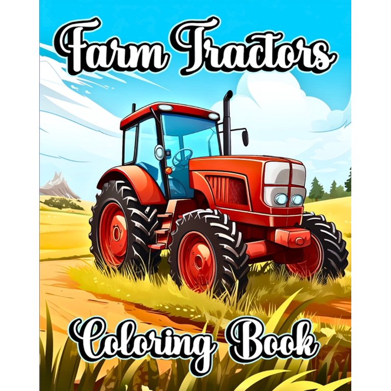 coloring book tractors