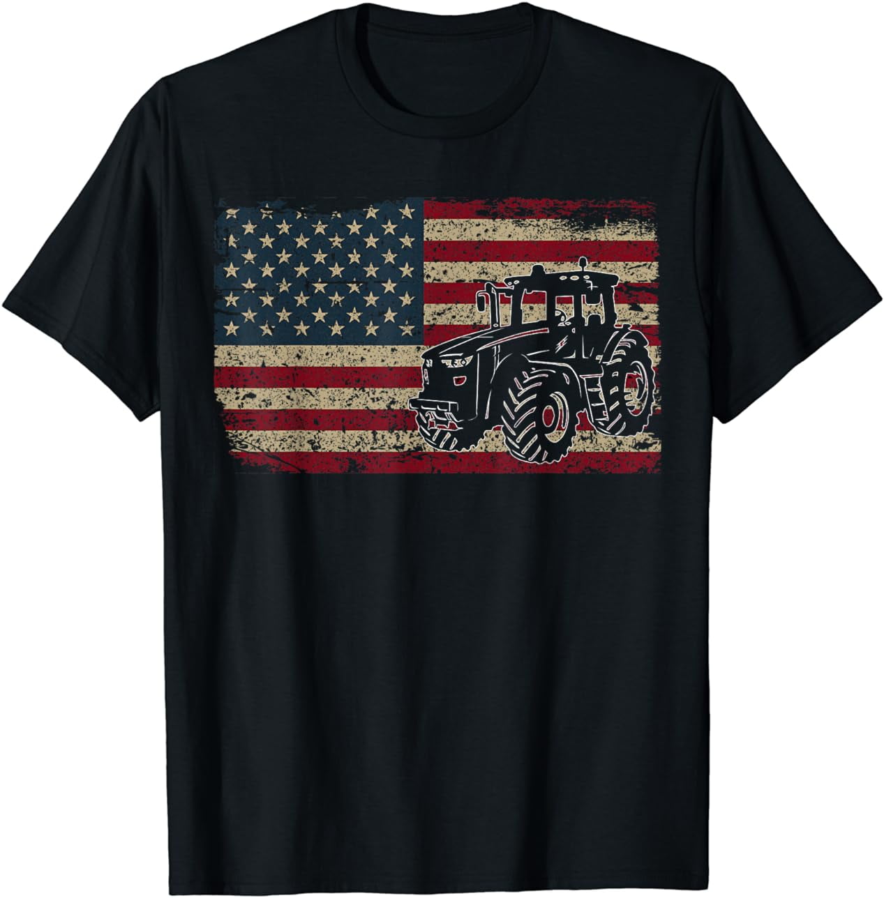 Farm Tractors Usa Flag Patriotic Farming T T Shirt