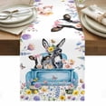 Farm Truck Animal Cotton Linen Table Runner Donkeys Cows Pigs ...
