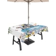 Farm Truck Animal Rectangle Outdoor Tablecloth with Umbrella Hole ...
