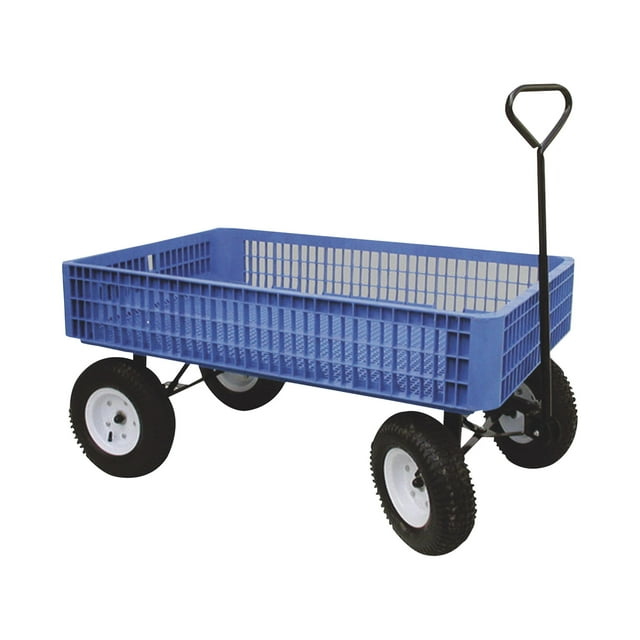 Farm-Tuff Lawn Cart Work Crate Garden Wagon, 600-lb. Capacity, 46in.L x ...
