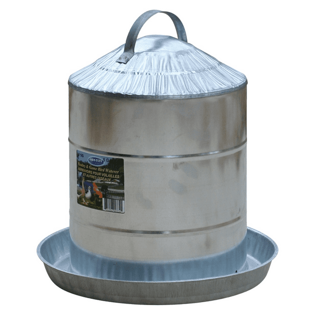 FARM-TUFF Double Wall Cone Top Galvanized Metal Automatic Poultry ...