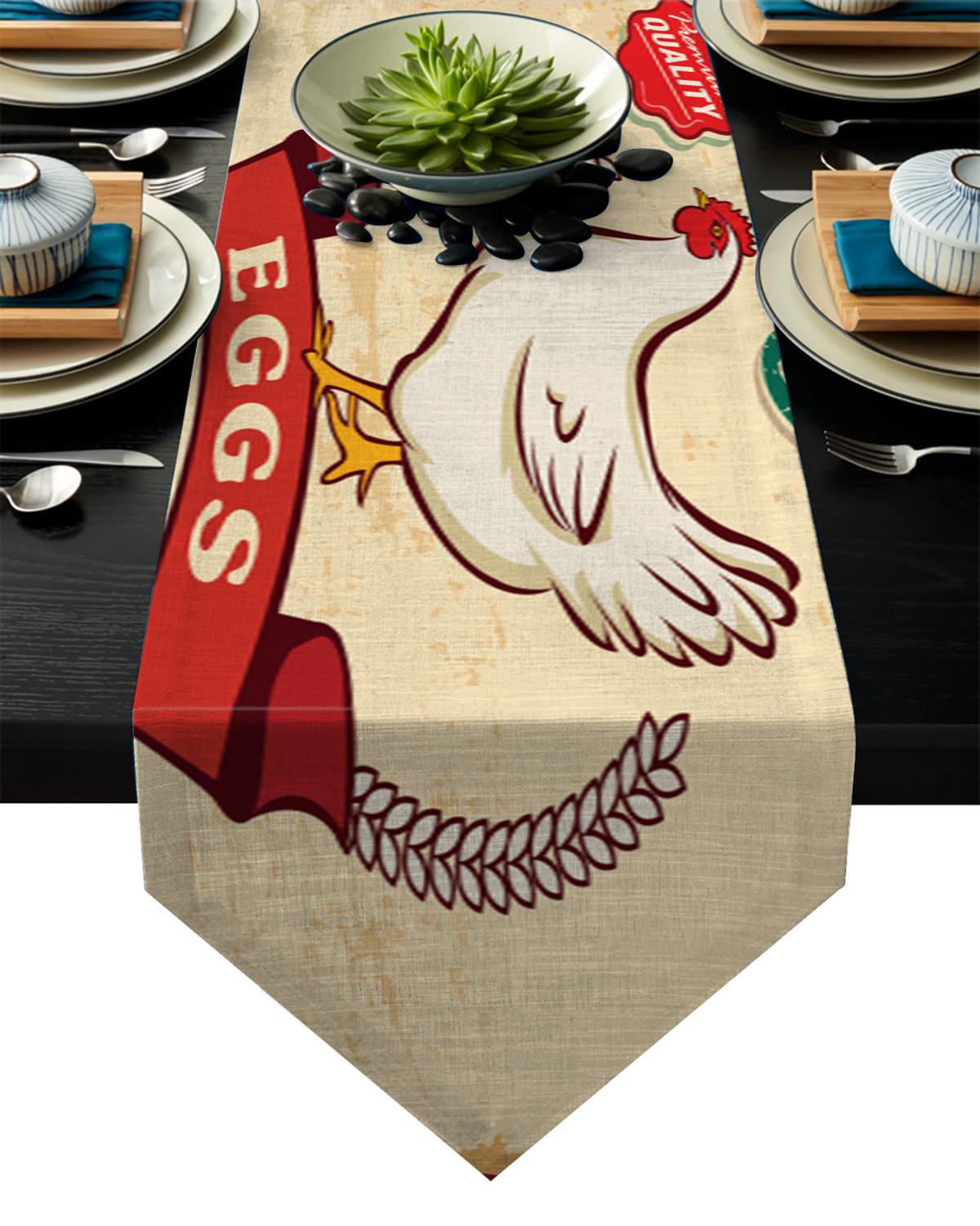 Farm Vintage Pentagram Wood Rustic Modern Minimalist Table Runner Hotel ...