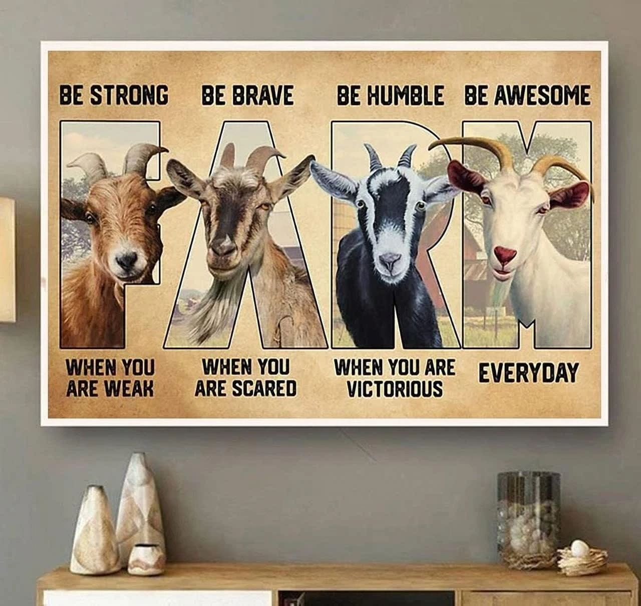 Farm Wall Art Posters Be Strong Be Brave Be Humble Be Awesome Home ...