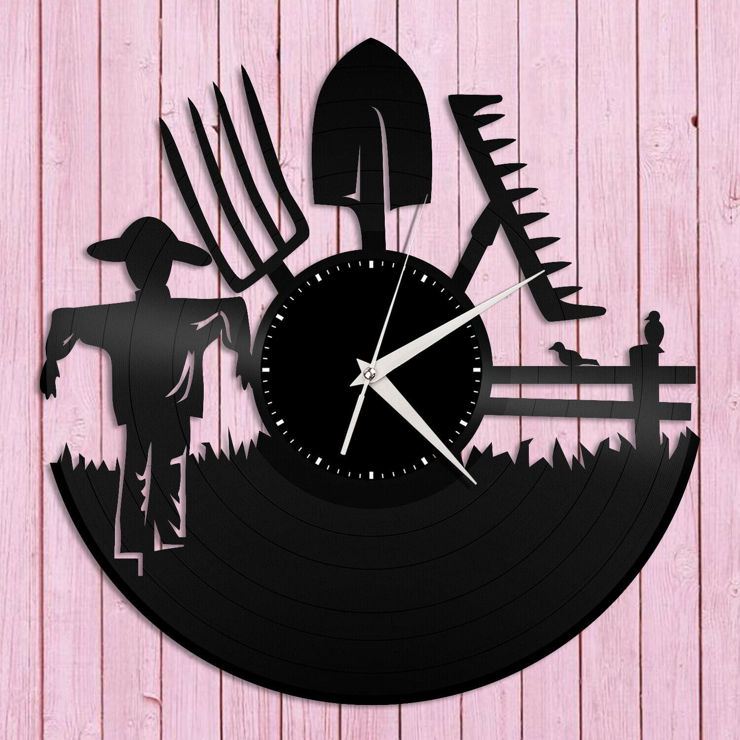 Farm Wall Clock Record Unique Gift for Farmer Friends Room Home ...