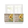 Farm Watercolor Sunflower Bee Short Blackout Curtains 30 Inch Long ...
