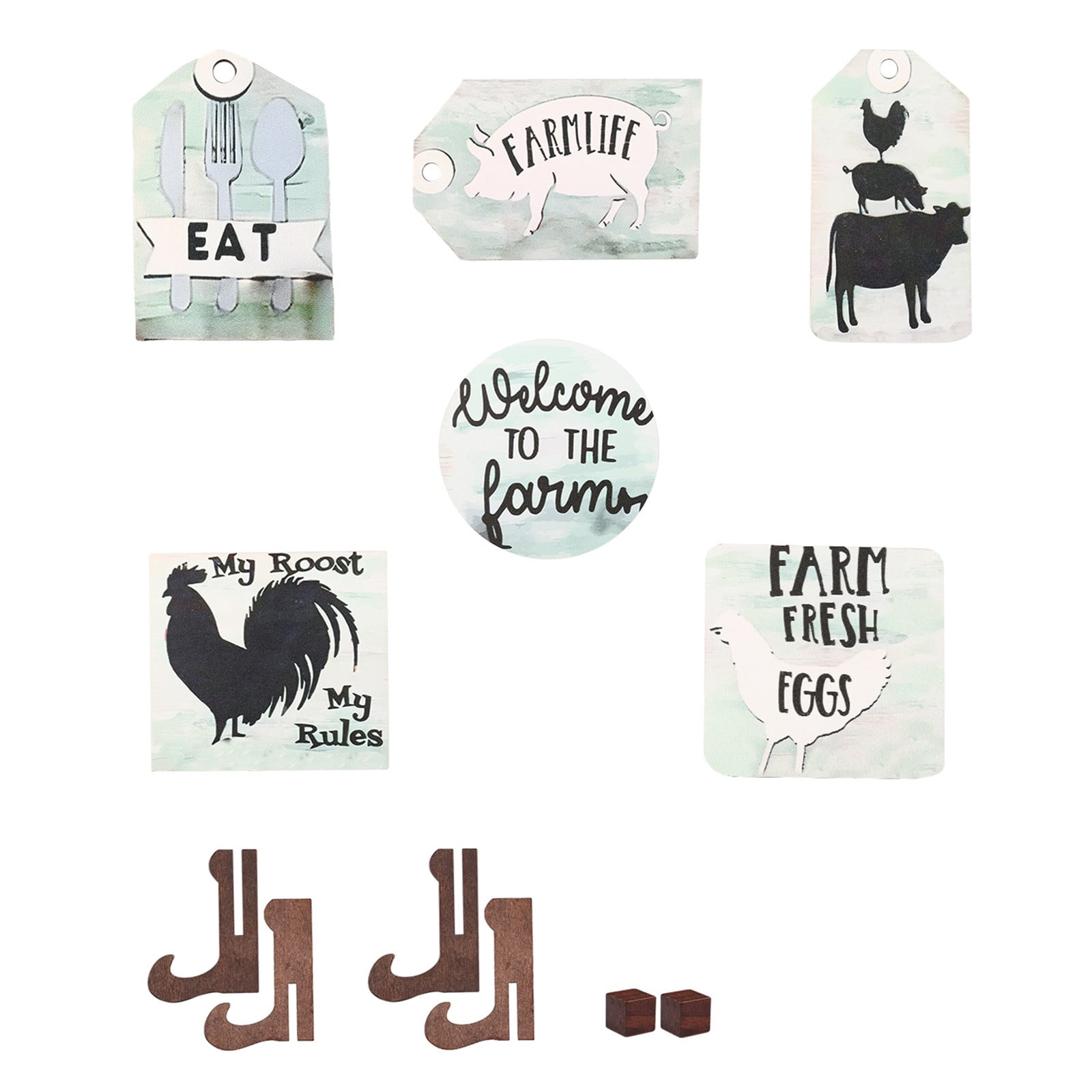 Farm Welcome Sign Indicating Wooden Plaques Rural Farm Restaurant ...