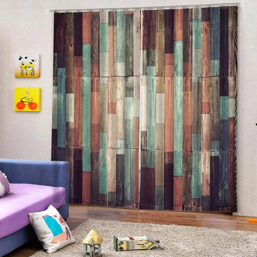 Farm Wooden Door Plank Board Decoration High Shading Bedroom Living ...