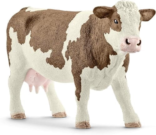 Farm World Simmental Cow Toy Figurine - Educational and Durable Farm ...