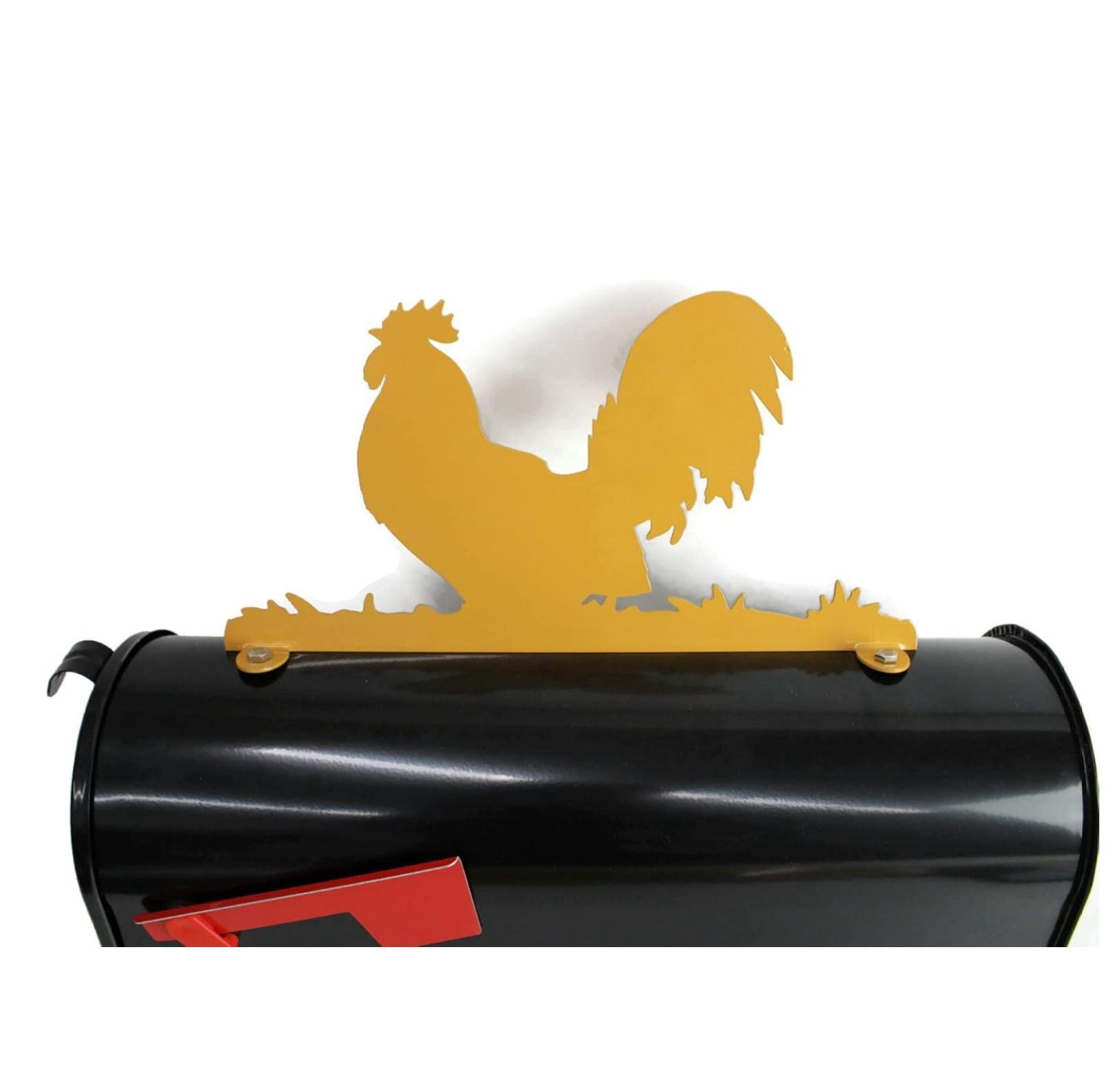 Farm and Ranch Metal Mailbox Topper (Rooster, Dark Yellow) - Walmart.com