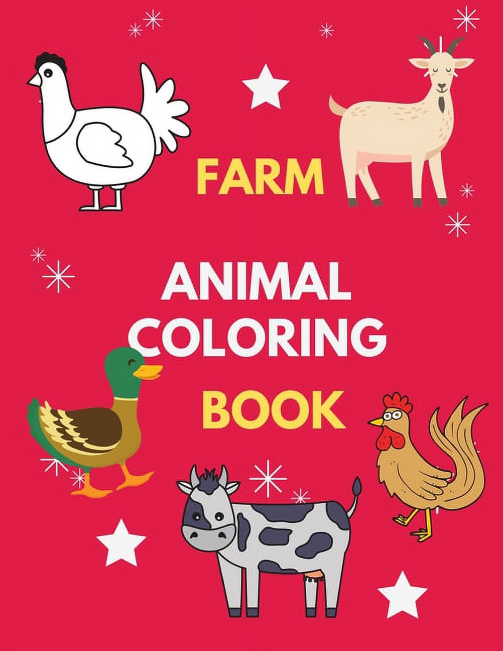 Farm animal coloring book: Cool Farm Animal Coloring Book for Kids ...