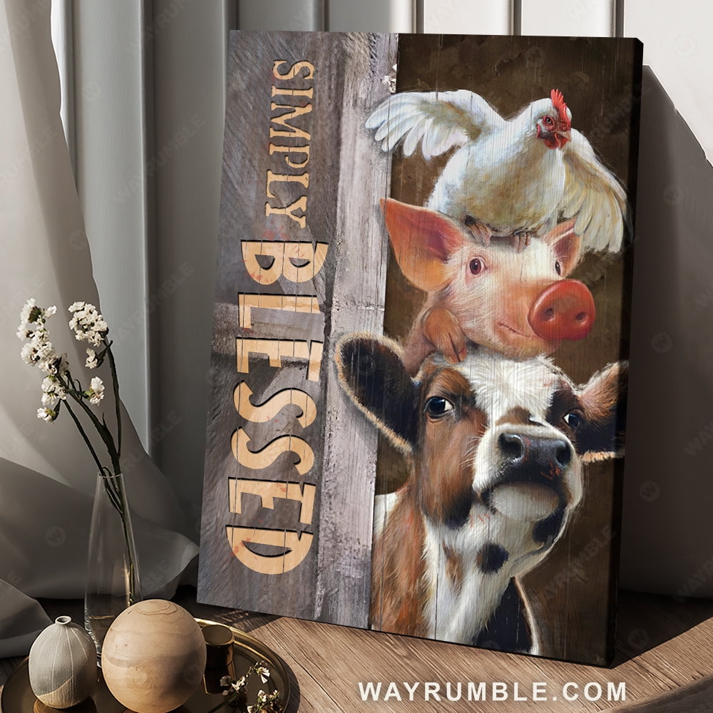 Farm animals, Livestock painting, Positive quote, Simply blessed ...
