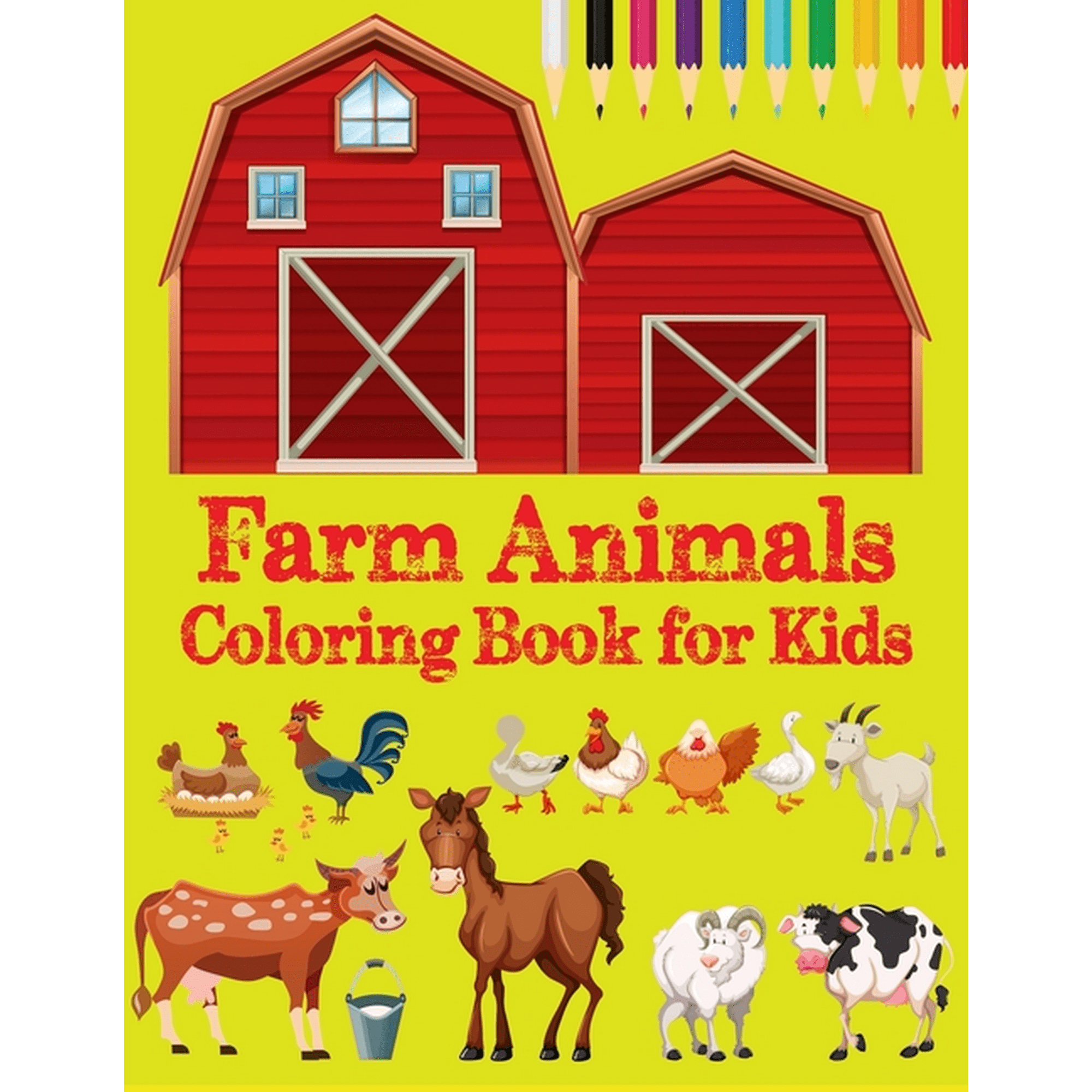 Farm Animals For Kids To Color