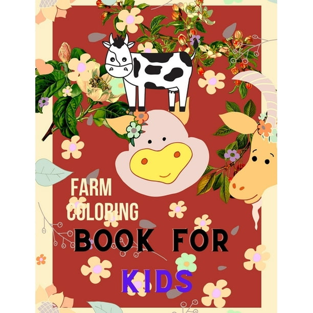 Farm coloring book for kids: Beautiful Farm Animal Coloring Book for ...