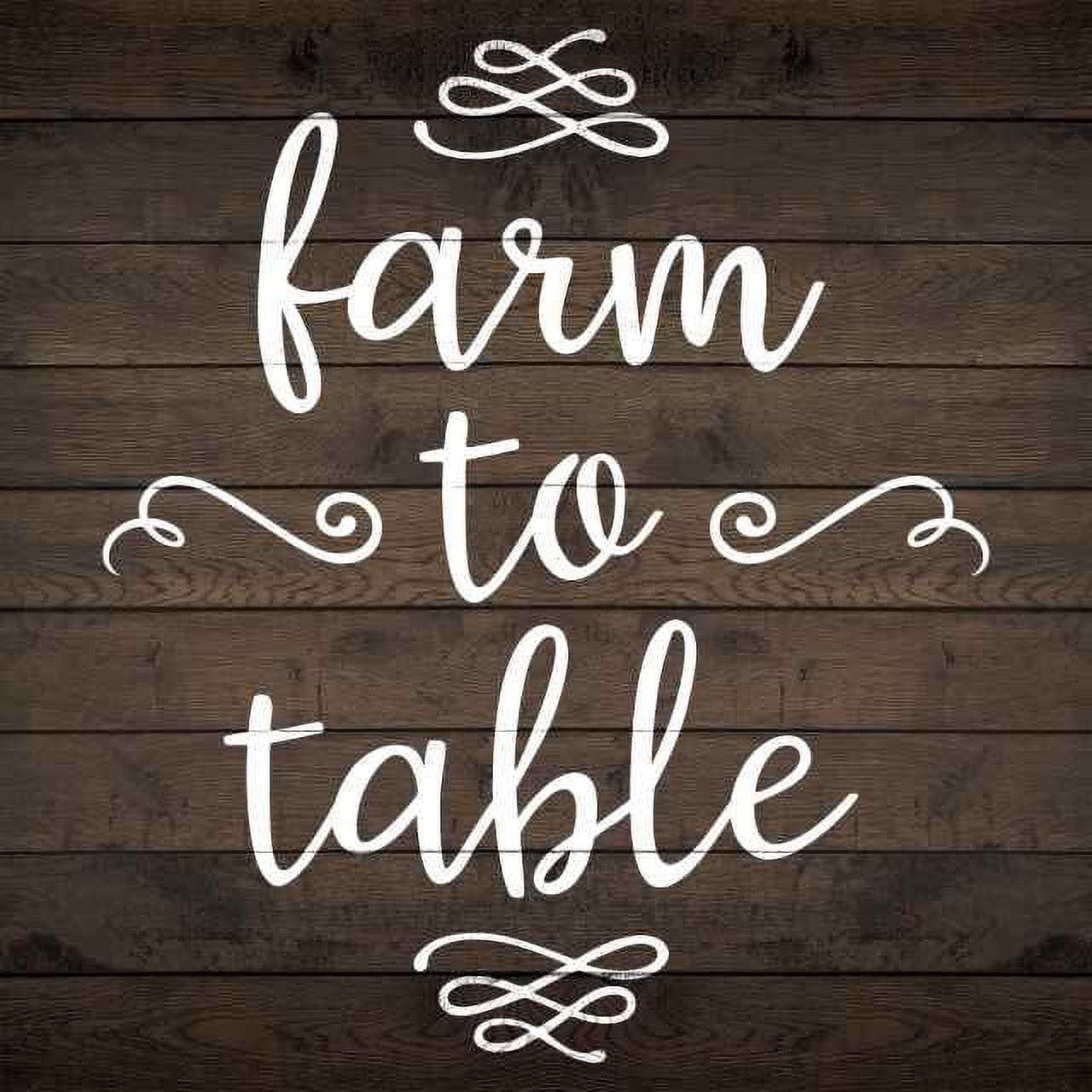 Farm to Table Rustic Looking Inspiration Farmhouse Wood Sign Wall Décor ...