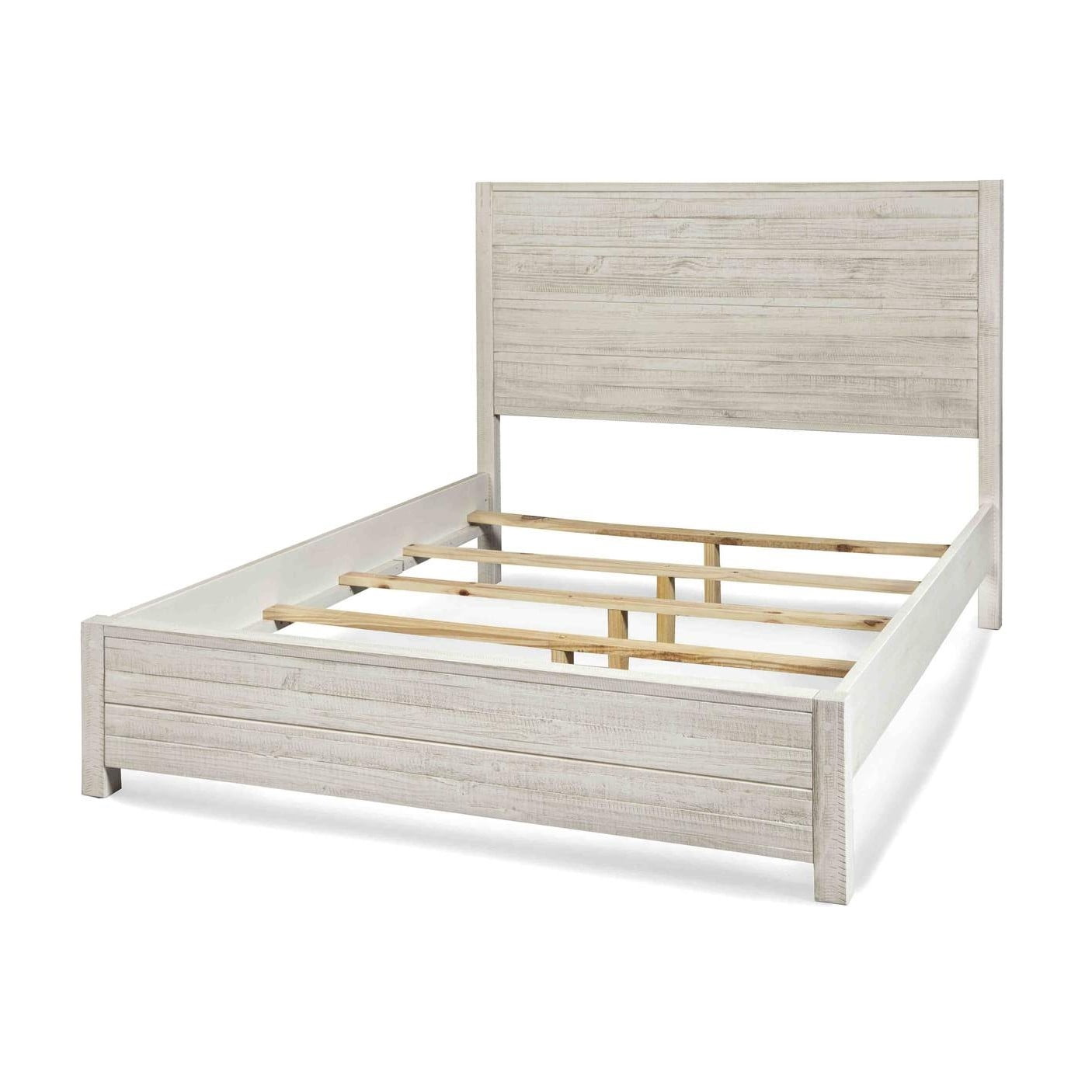 FarmHome Off White Solid Pine Platform Bed in Queen Size - Walmart.com