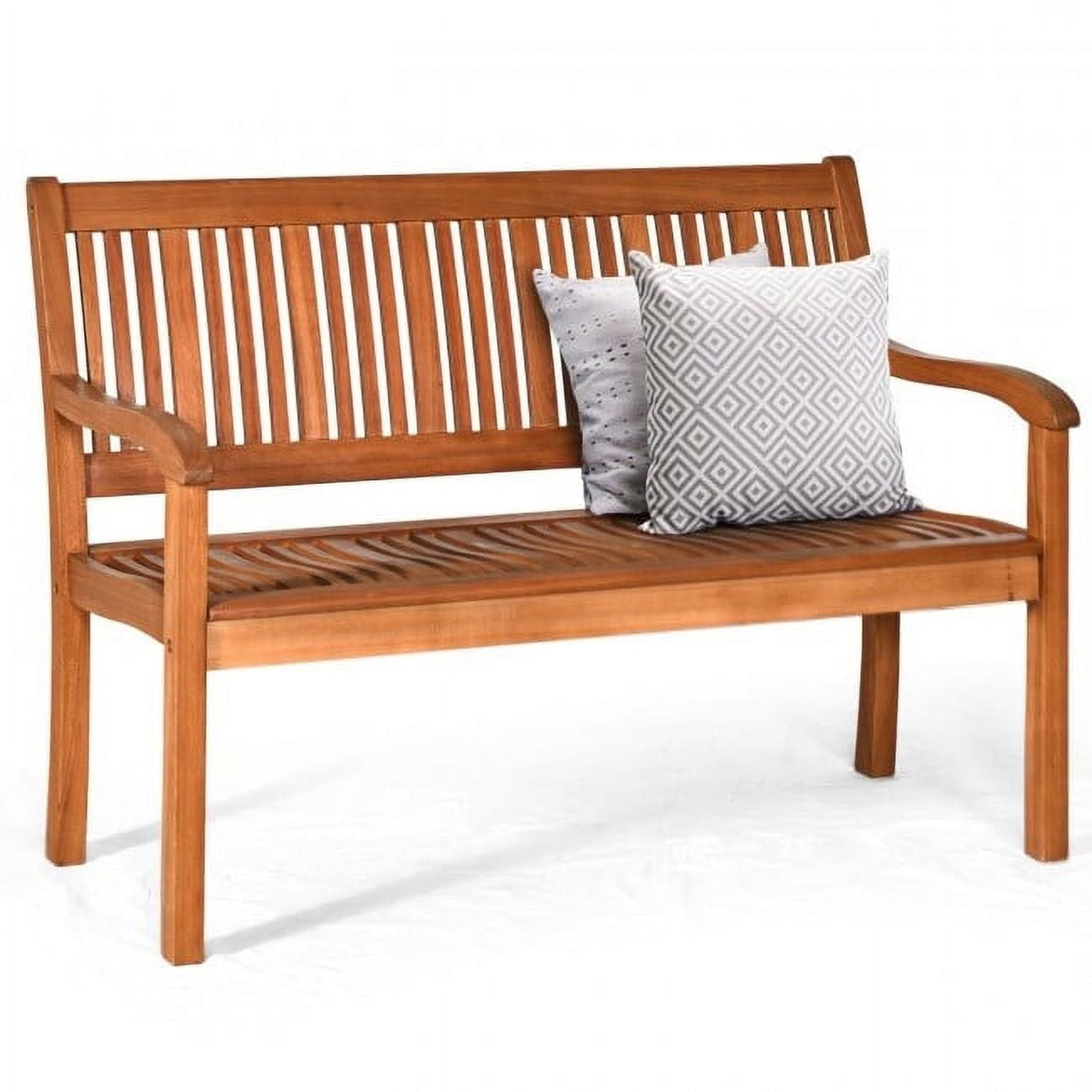 FarmHome Slatted 2 Seater Garden Eucalyptus Bench - Walmart.com