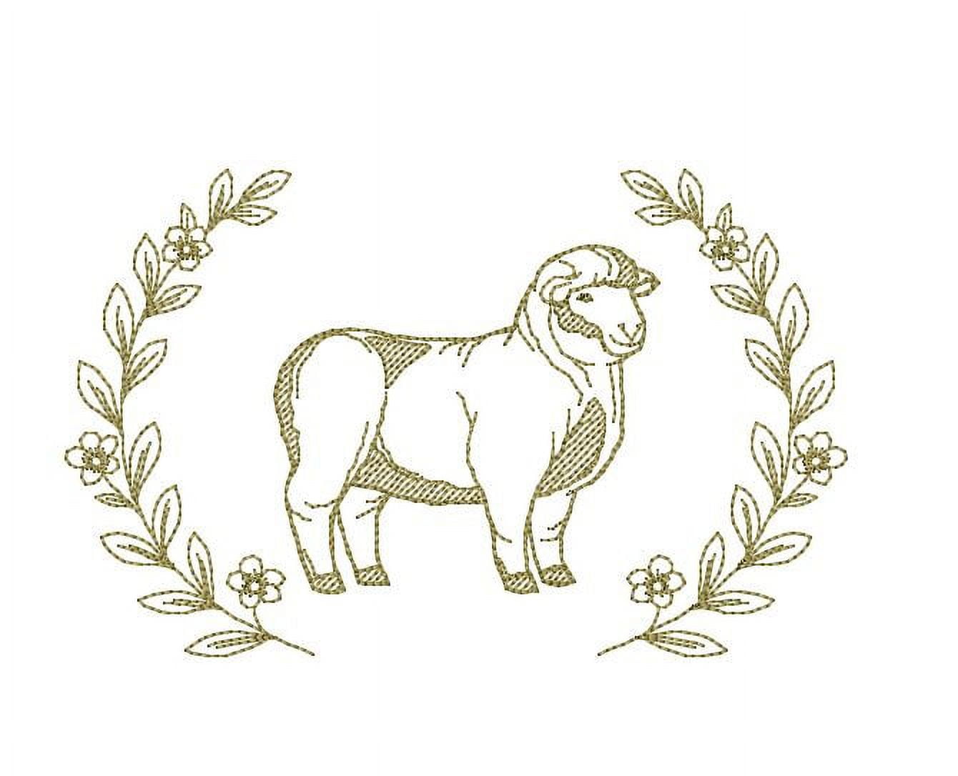 FarmHouse Lamb Embroidery America Premium Flour Sack Towel - Walmart.com