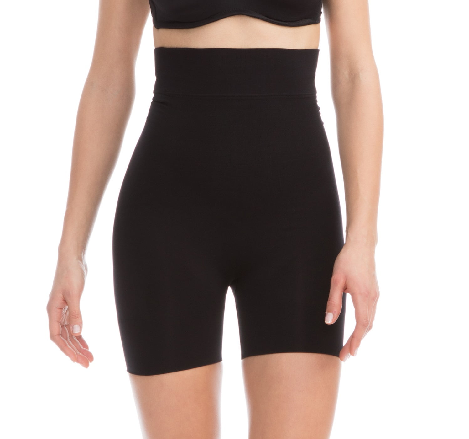 Farmacell Women's High-Waisted Mid-Thigh Shorts, with Flat Tummy and ...